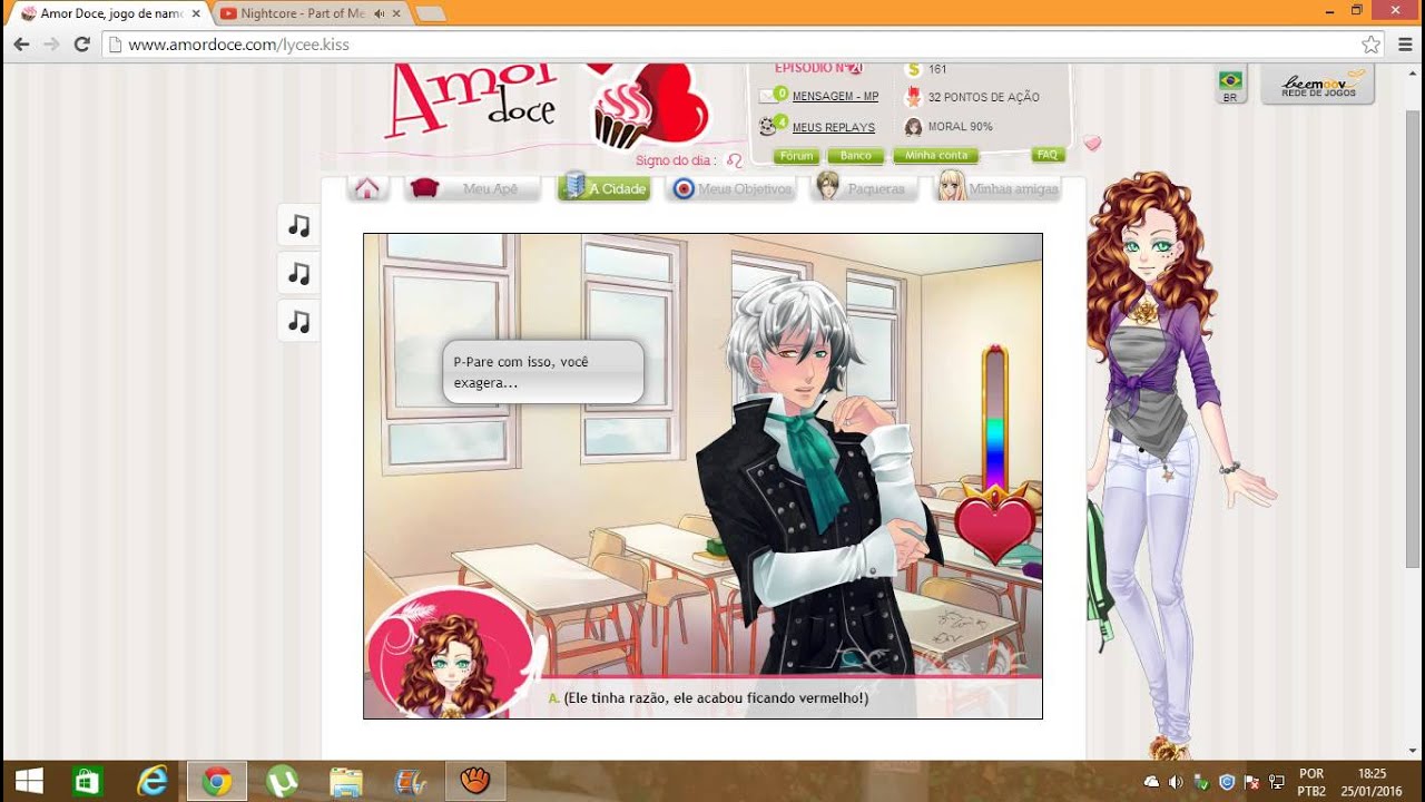 Amor Doce Ep.20 Part.9 Deixei o Lys corado :3 - YouTube