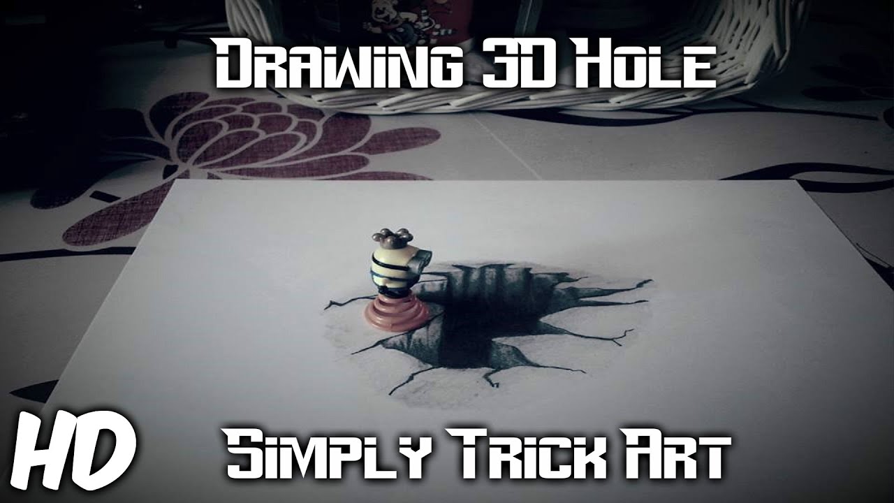 Drawing 3D Hole (Simple Trick Art) | sandy sandy - YouTube