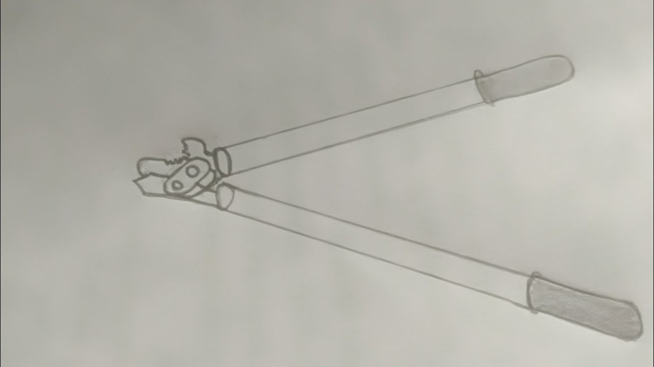 how to draw secateur easily - YouTube