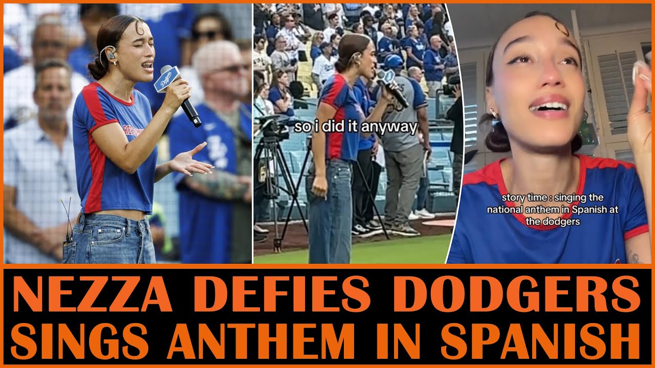 Nezza Defies Dodgers: Sings Anthem in Spanish for Her People - YouTube