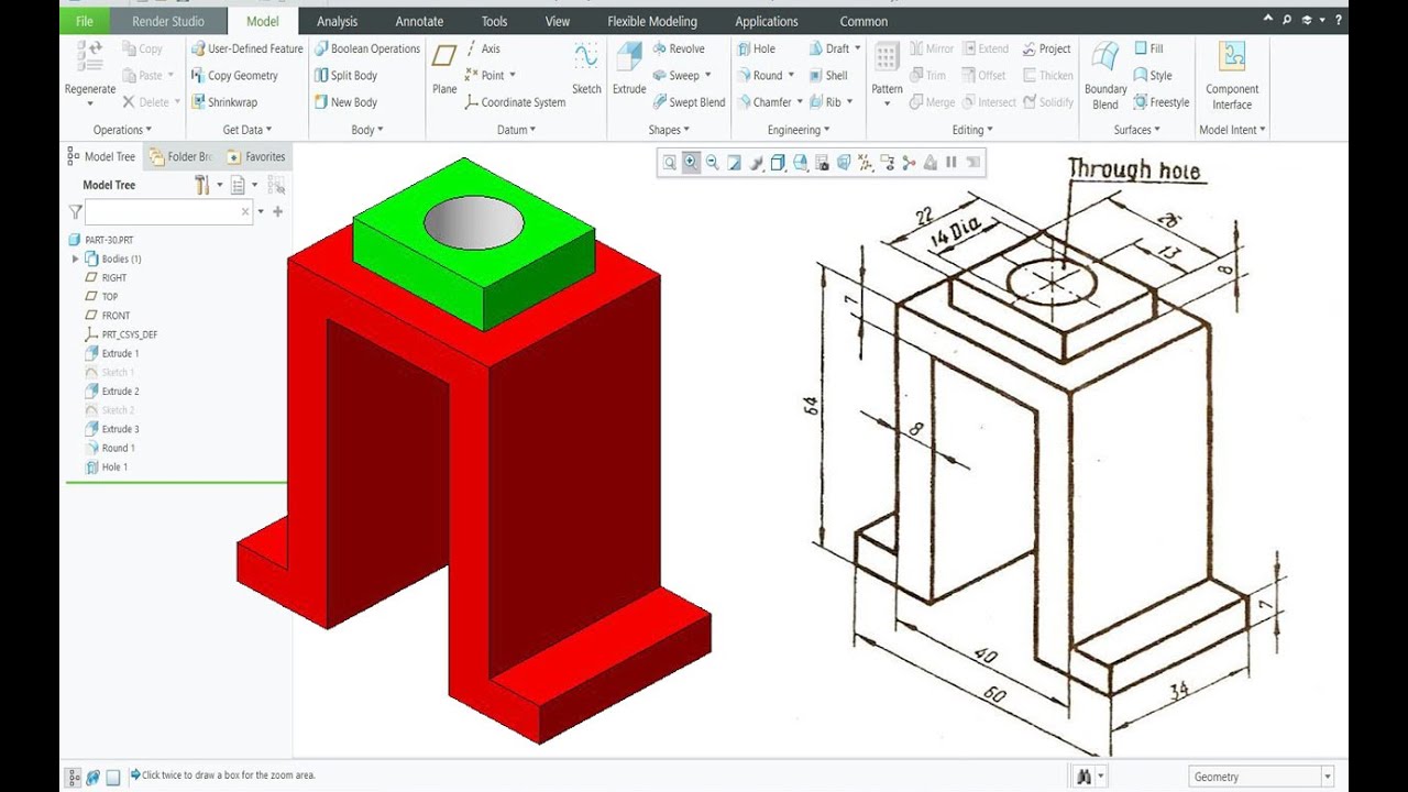 Creo Tutorial for Beginners Part-44 - YouTube