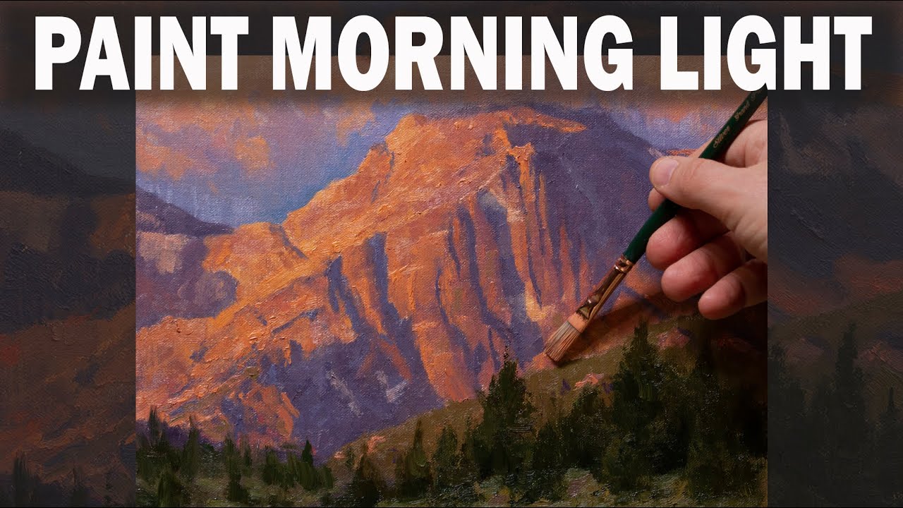 HOW TO PAINT A MOUNTAIN IN MORNING LIGHT - YouTube