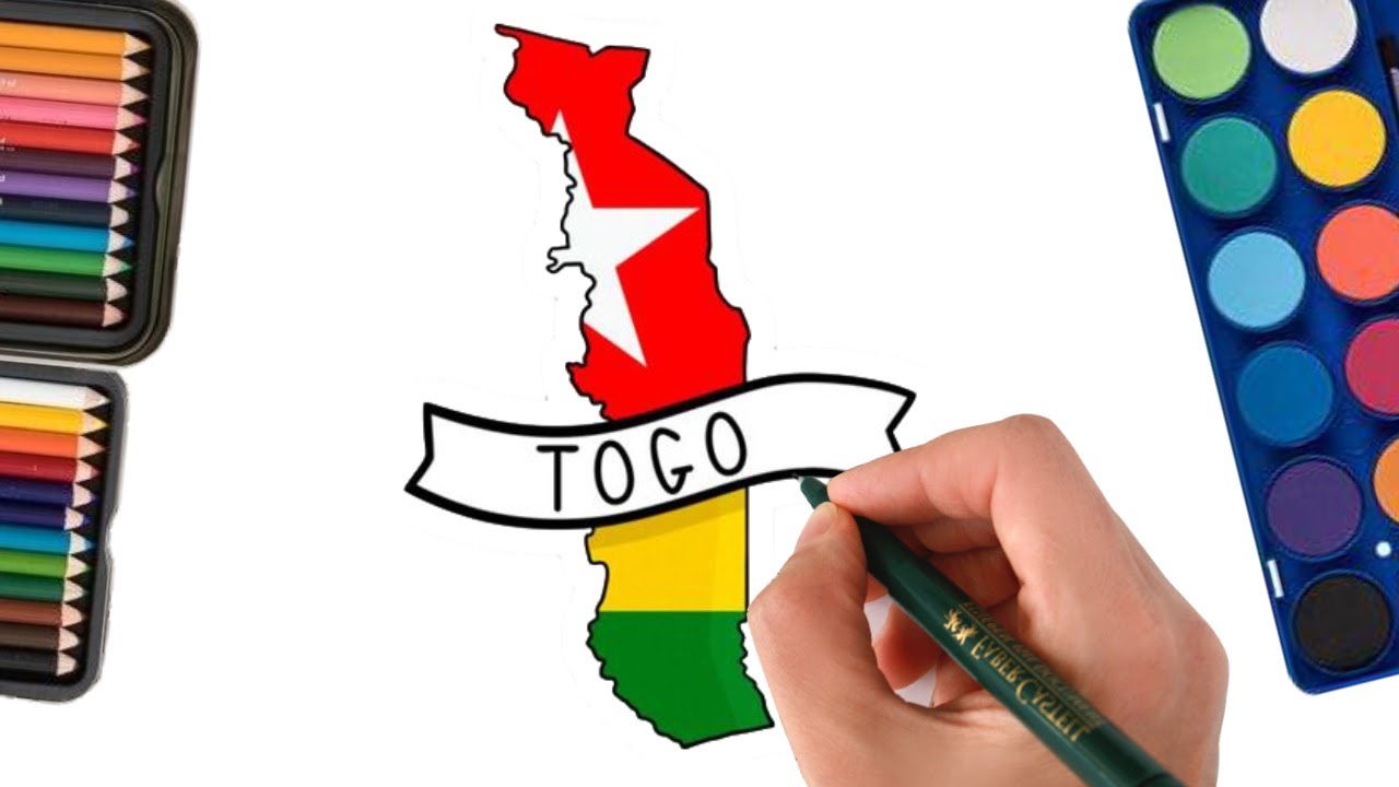 Togo Country Flag drawing || TOGO Map Drawing - YouTube