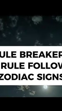 Rule Breakers and Rule Followers Among the Zodiac Signs - YouTube