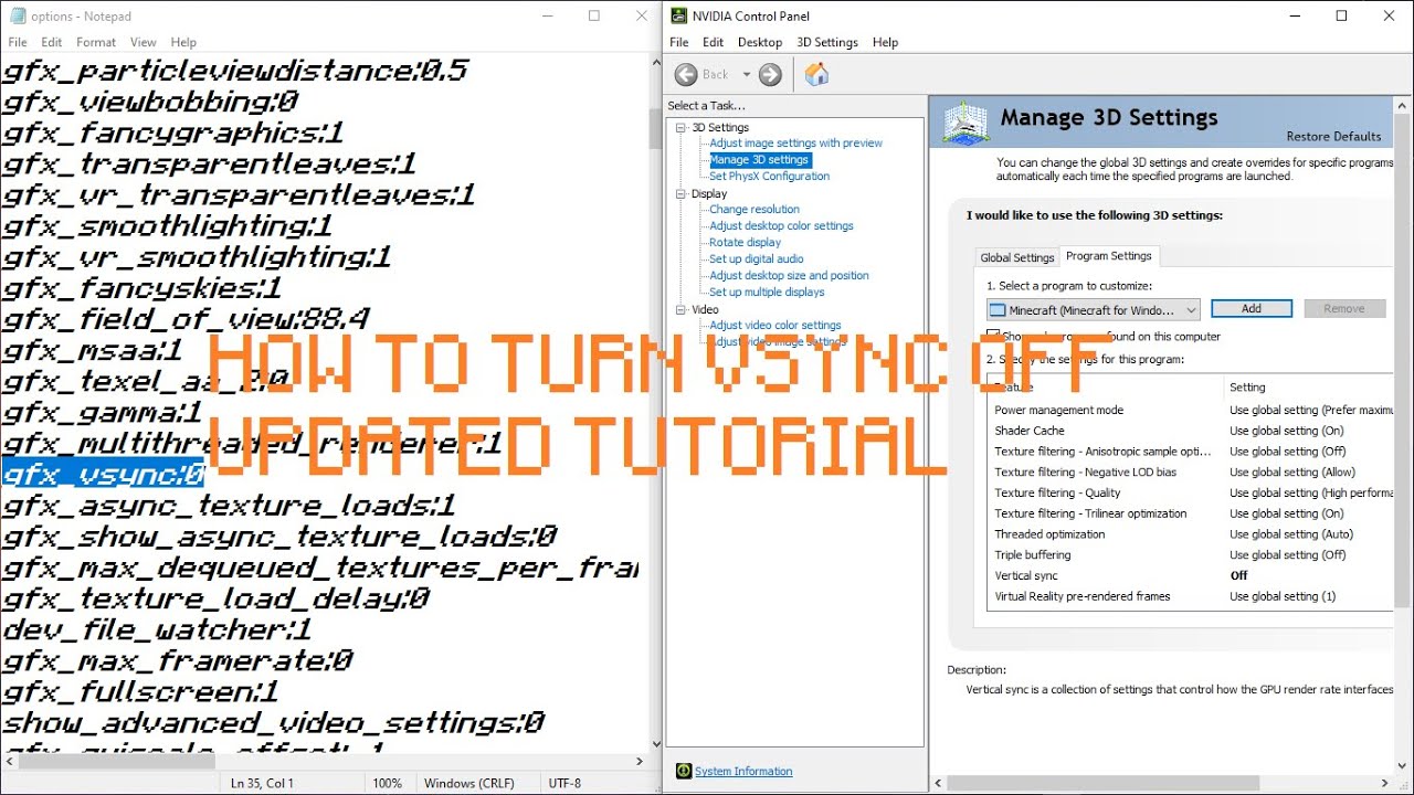 How to turn off VSync in Minecraft Bedrock Edition (UPDATED TUTORIAL ...