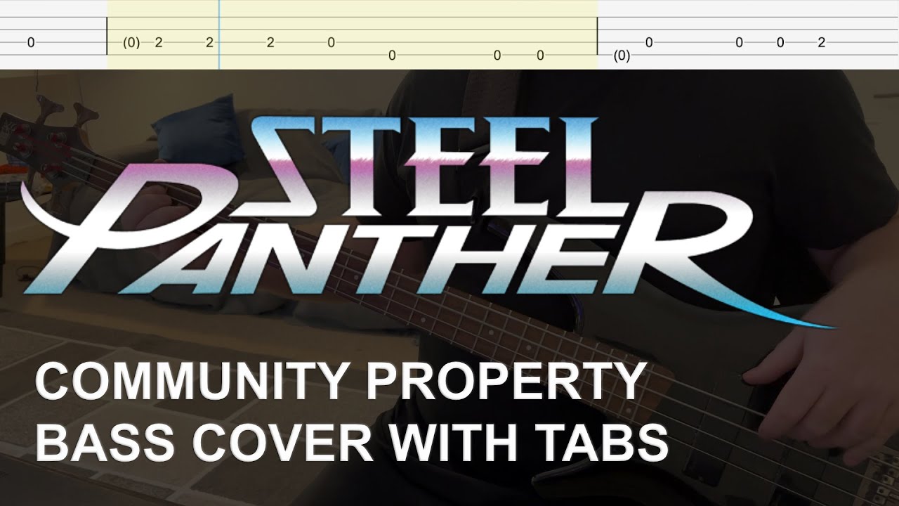 Steel Panther - Community Property (Bass Cover with Tabs) - YouTube