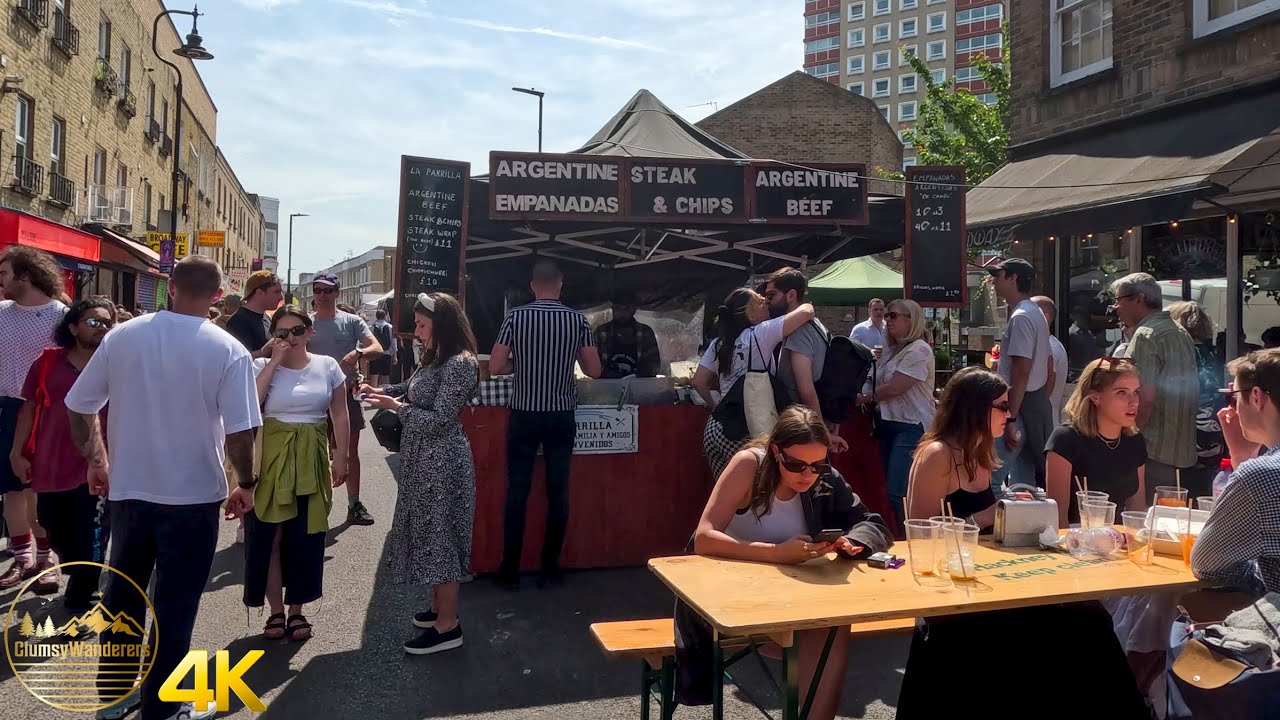 The food is incredible | Hackney Broadway Market | Clumsy Wanderers [4K ...