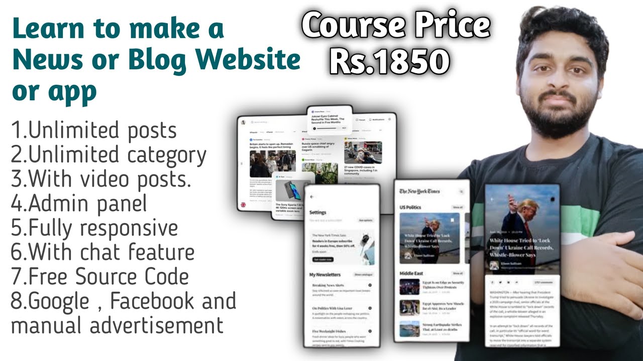 How to build a news or blog website or app in php | News app ...