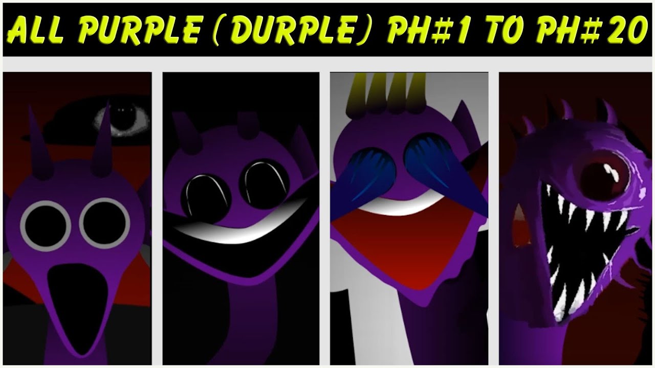 Sprunki - incredibox - All purple (Durple) in stages SPRUNKI | Fairy ...