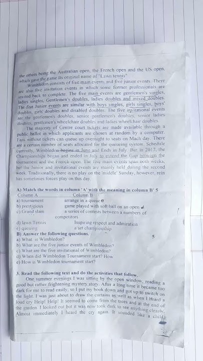 [SEE] grade 9 final exam paper#english #exampreparation - YouTube