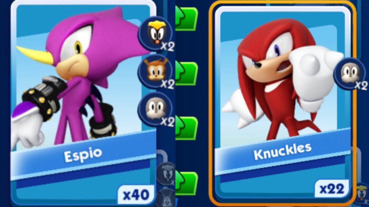 Sonic dash espio vs knuckles HD - YouTube