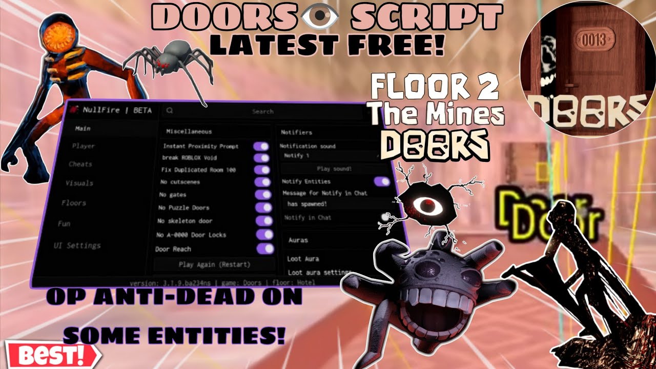 Roblox Doors👁️ Keyless Script 🔥 Works on Floor 2🔥,Esp,Notify Event ...