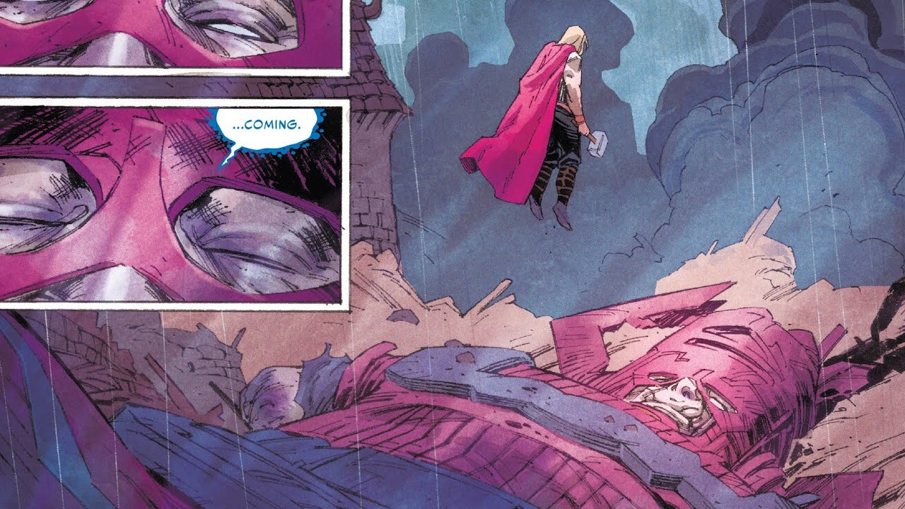 Out of nowhere Galactus falls on Thor's city and destroys it - YouTube