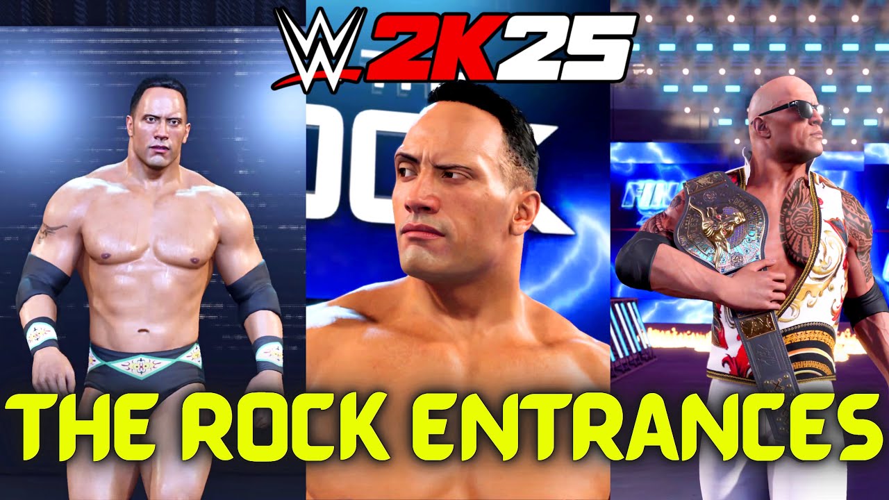 The Rock Entrances Evolution | WWE 2k25 - YouTube