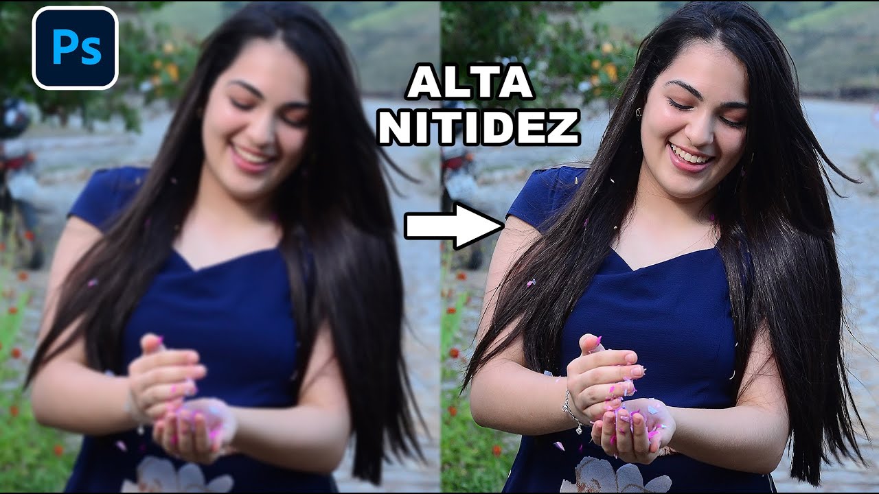 Como aumentar a nitidez de uma foto no photoshop - YouTube