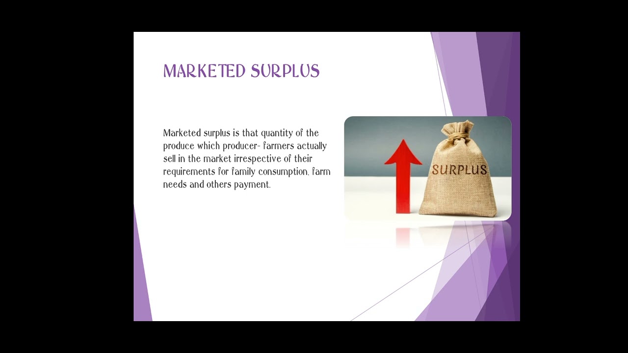 MARKETED AND MARKETABLE SURPLUS - YouTube