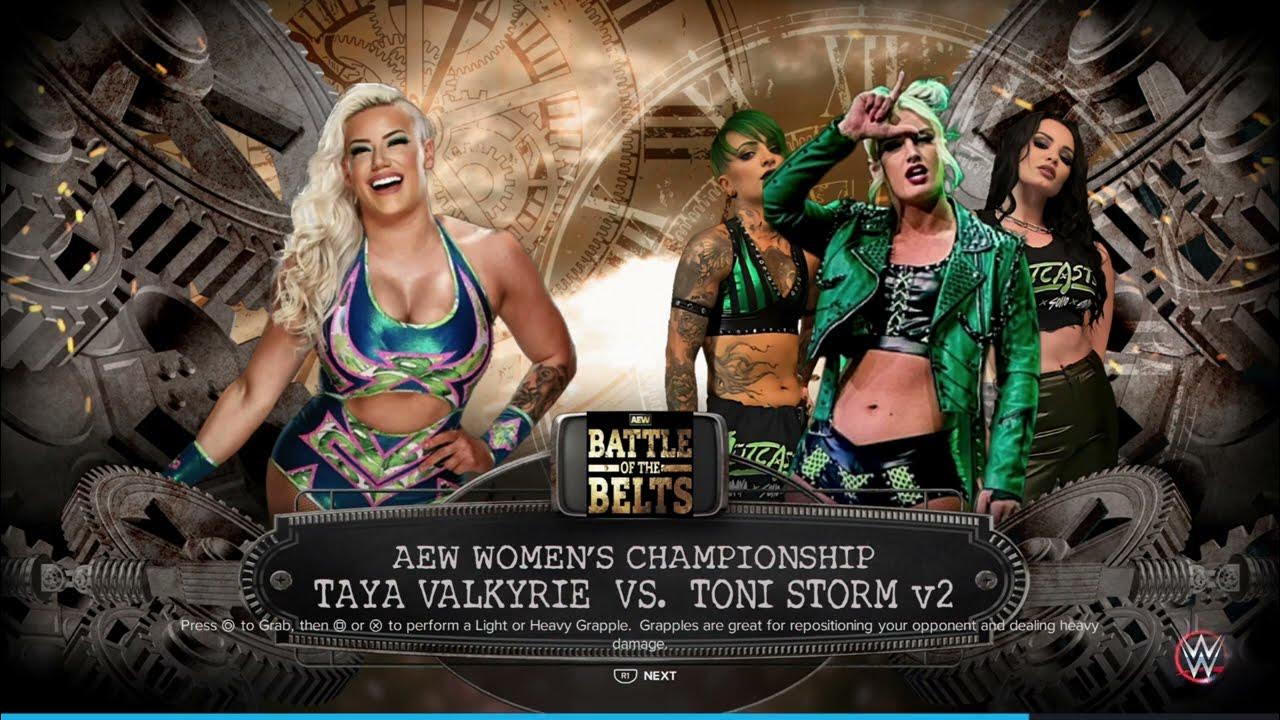 AEW Battle of the Belts VII Toni Storm vs Taya Valkyrie for the AEW Women's World Championship ...