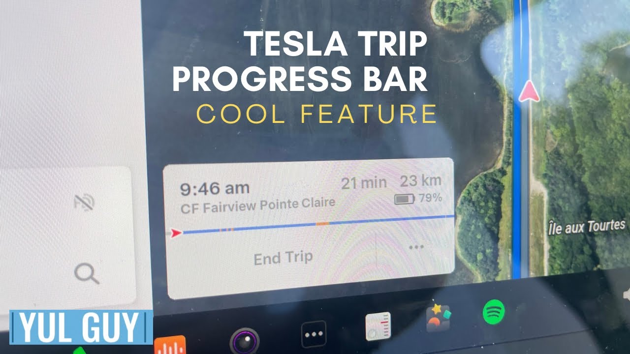 Tesla - Trip Progress Bar (Quick Review) - YouTube