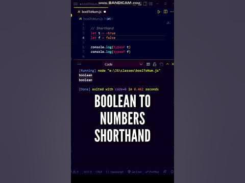 Part 1: TYPE CONVERSION Shorthand - Convert Booleans to Numbers #shorts #javascript #programming ...