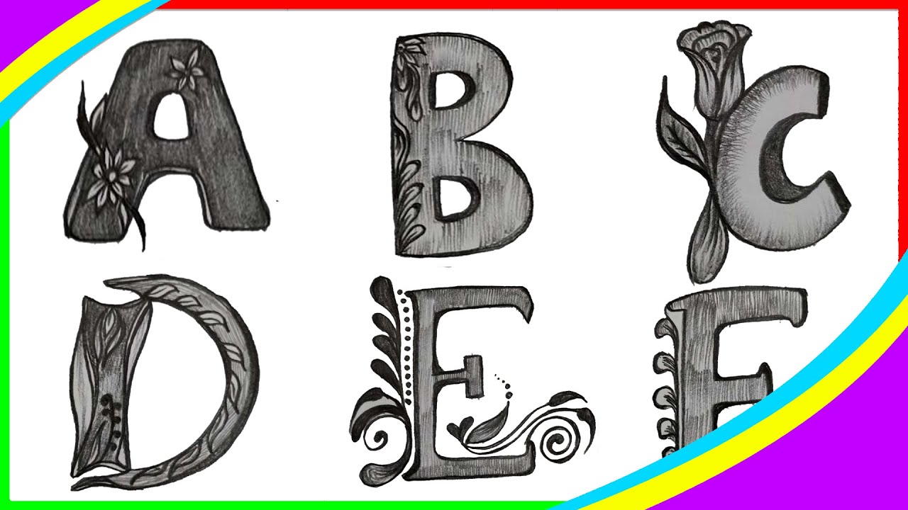 Fancy Alphabet Writing | Flower Alphabet Writing | Marvellous Writing ...