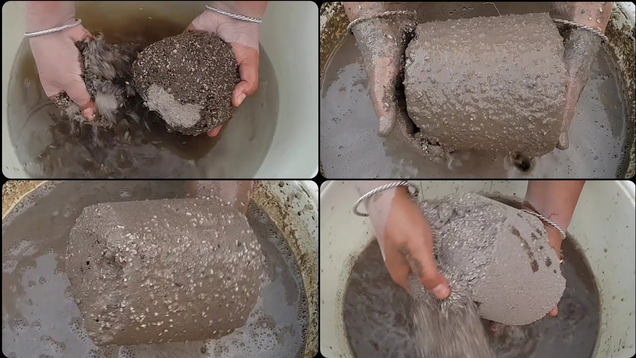 soft grainy buckets crumbling in water💦dipping😋mouth🤤watering mixing🤤 # ...