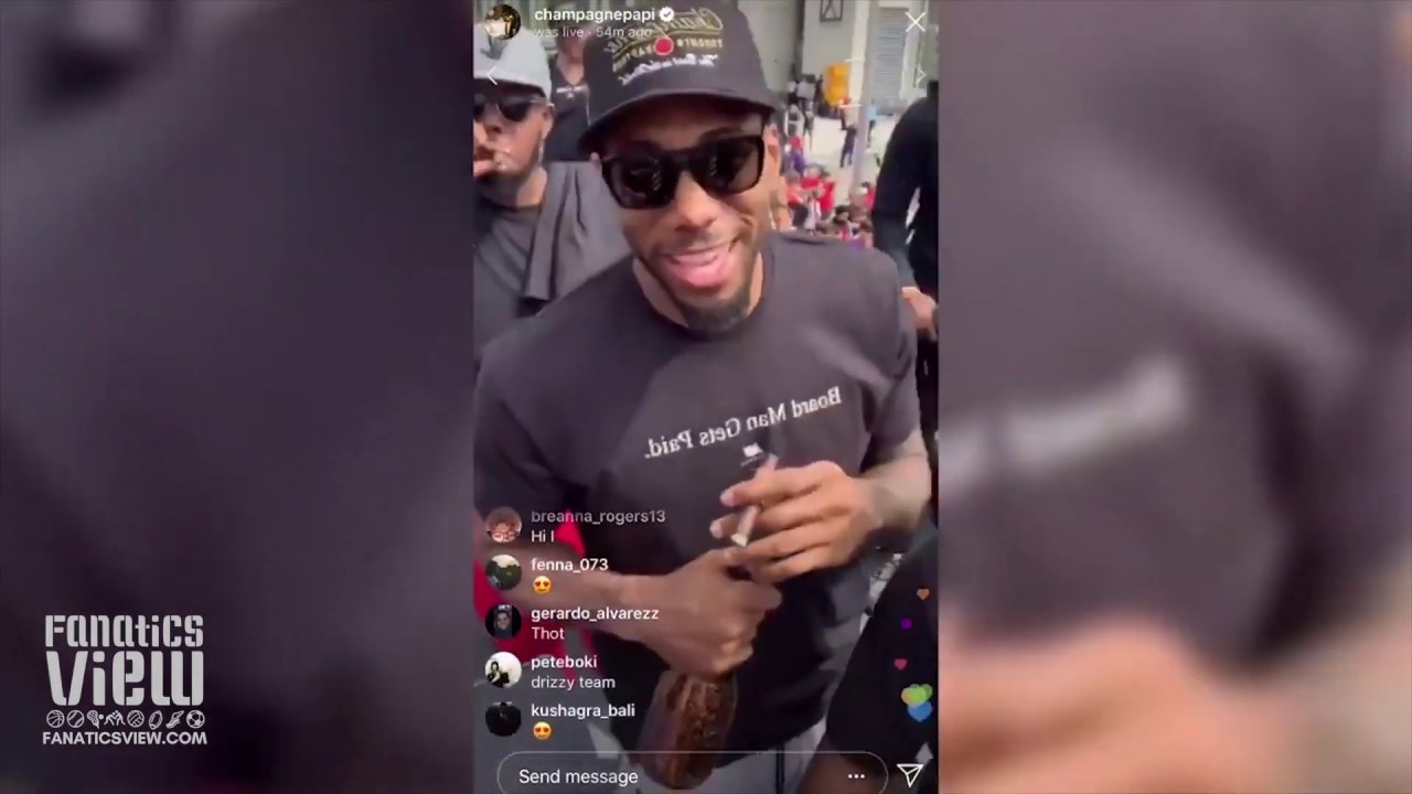 Drake & Kawhi Leonard Celebrate NBA Championship on Instagram Live ...