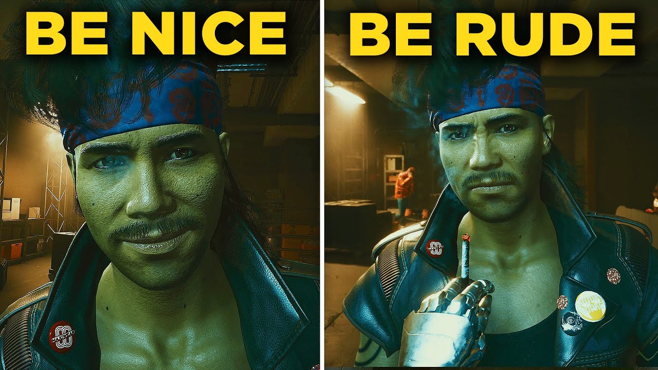 Cyberpunk 2077 - Be Nice vs Be Rude to Kerry (All Choices) - YouTube