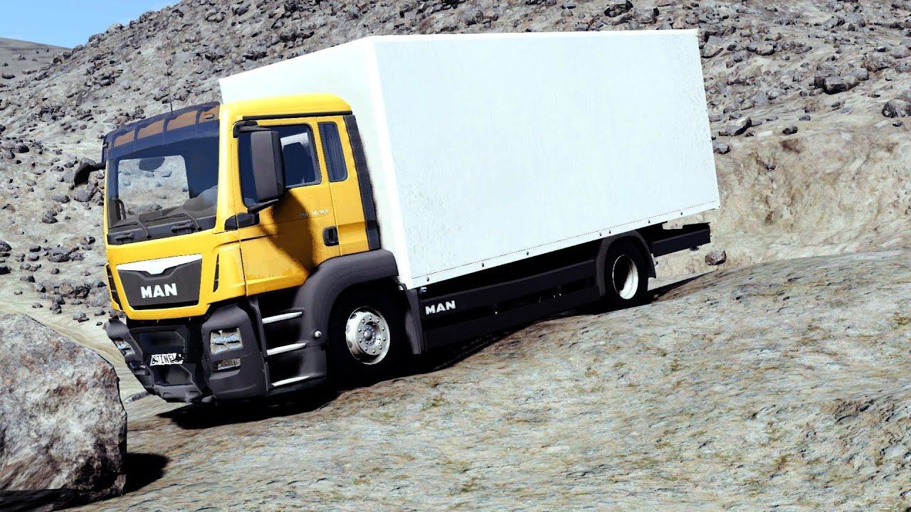 BeamNG Drive - MAN TGS Box Truck Transporting Tasty Cola in Johnson ...