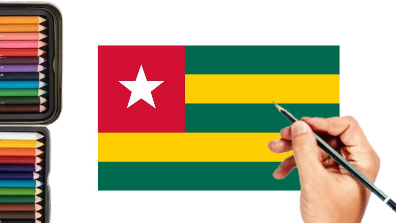 Togo flag drawing || How to draw TOGO national Flag - YouTube