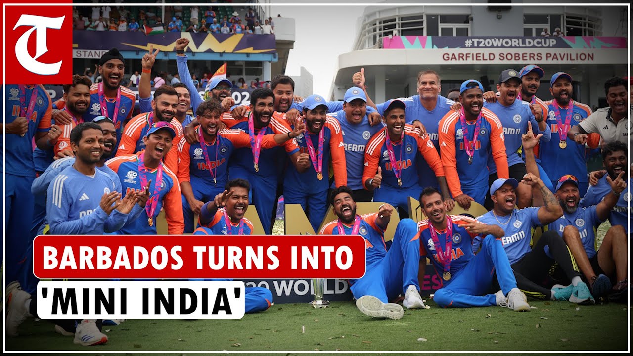 Barbados turns into 'mini India' after T20 World Cup victory - YouTube