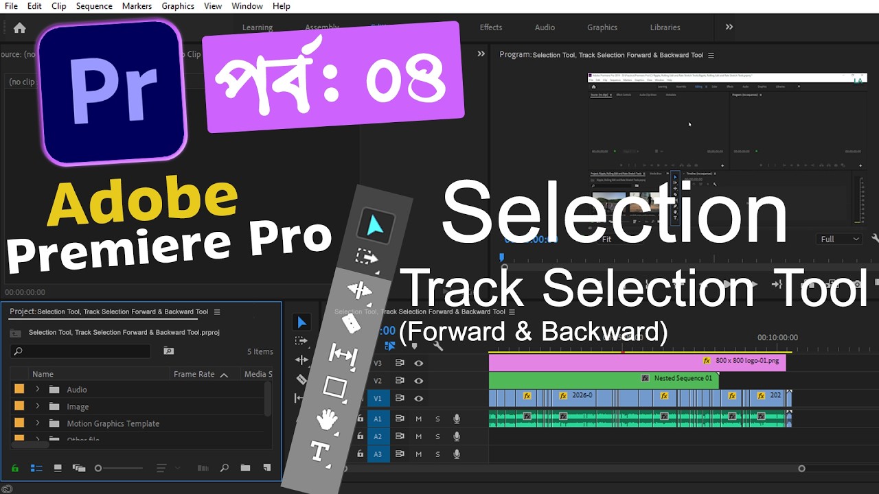 Selection Tool + Track Selection Forward & Backward Tool | | Class 04 ...