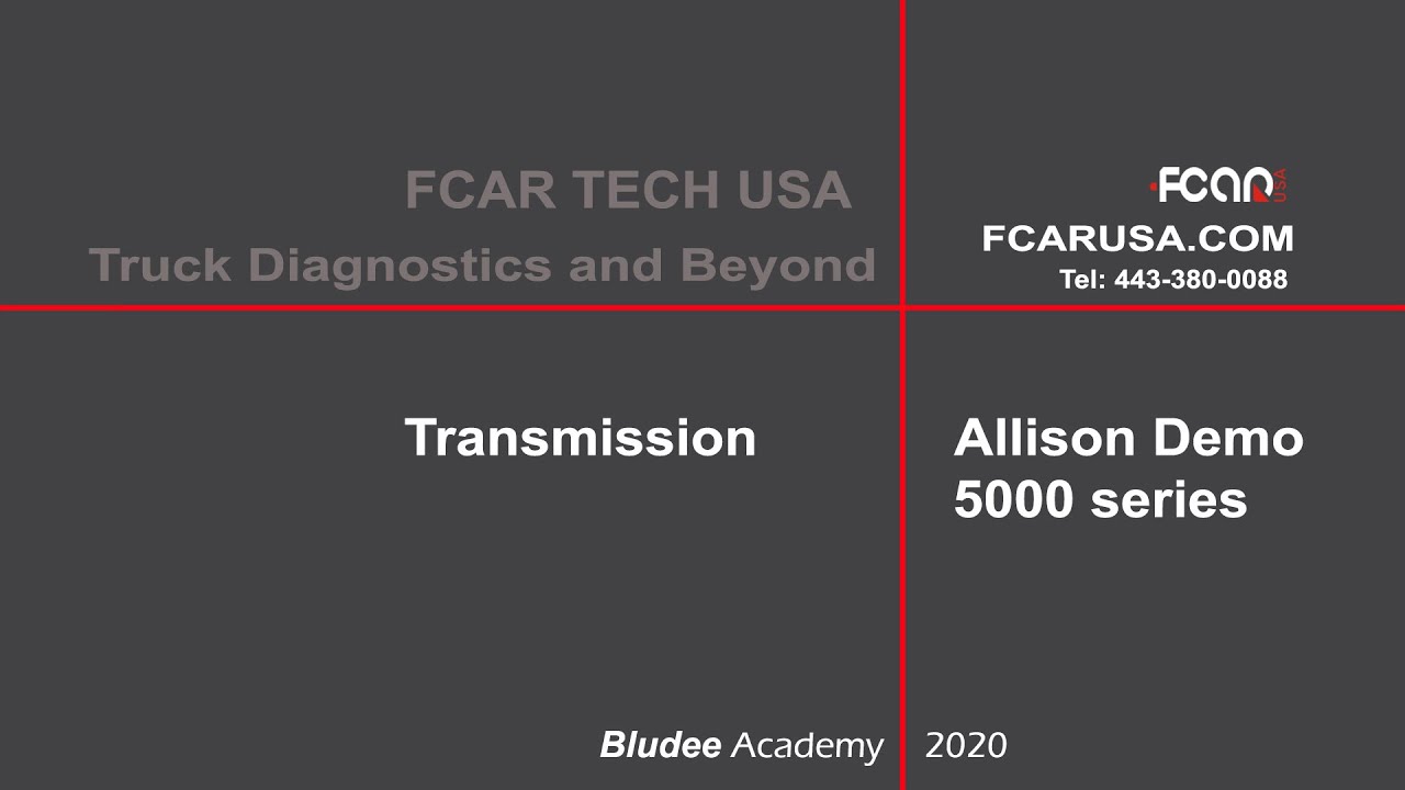 FCAR Allison Transmission 5000 series functions overview - YouTube