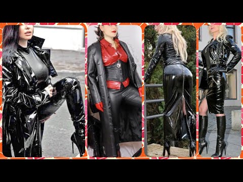 amazing shiny latex leather long power dresses for ladies in new look #latex #fashion #leather #idea