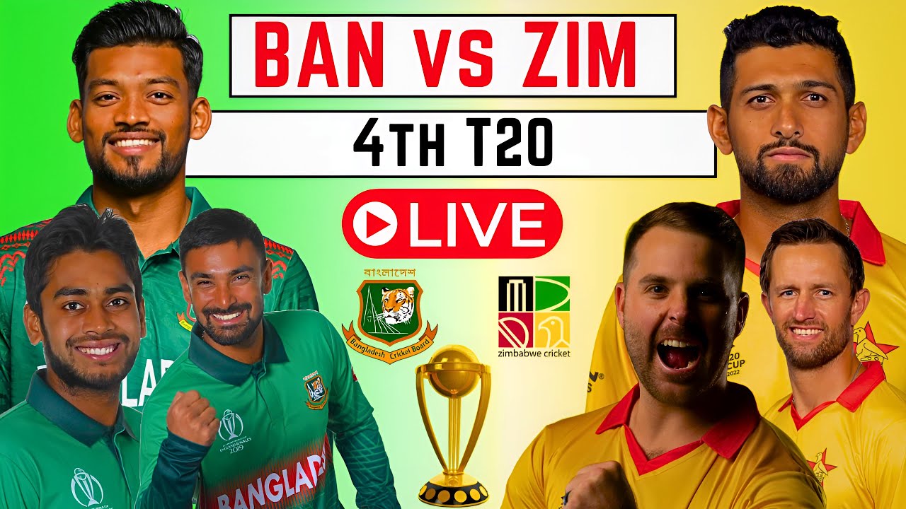Ban vs Zim LIVE | bangladesh vs zimbabwe live | bangladesh vs zimbabwe t20 series 2024 - YouTube