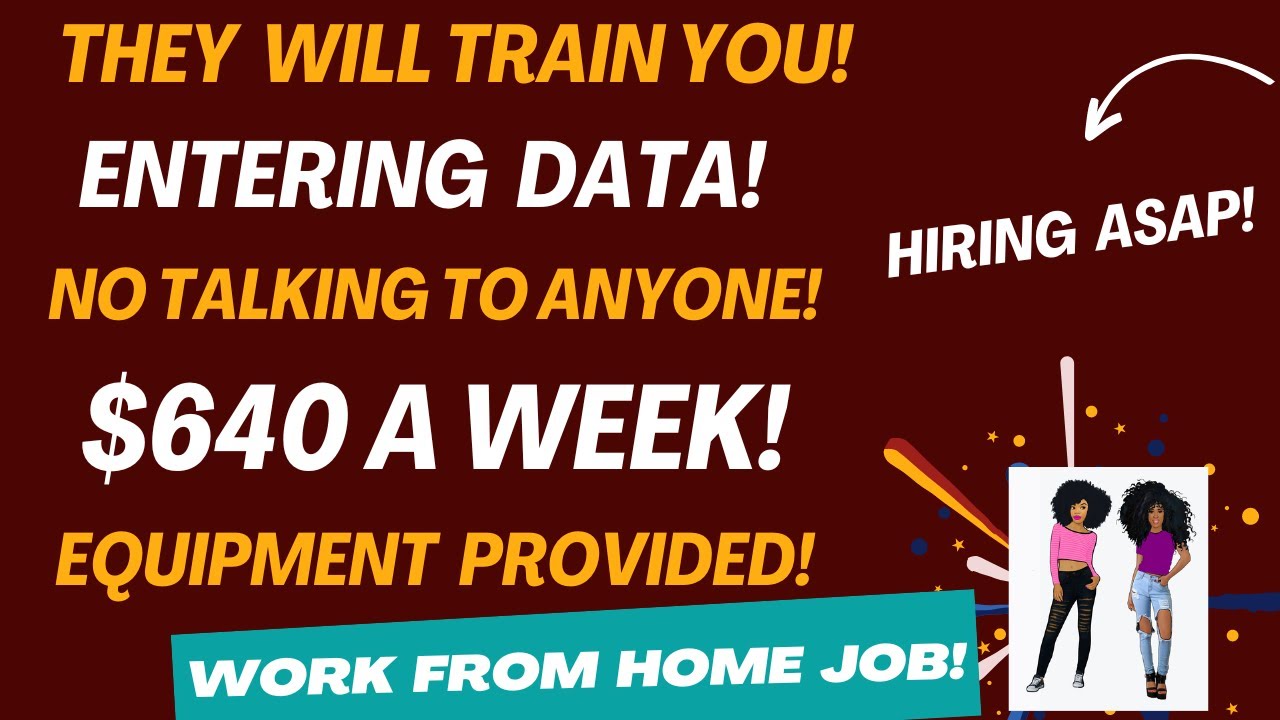 Hiring ASAP No Experience Entering Data They Will Train You $640 A Week ...