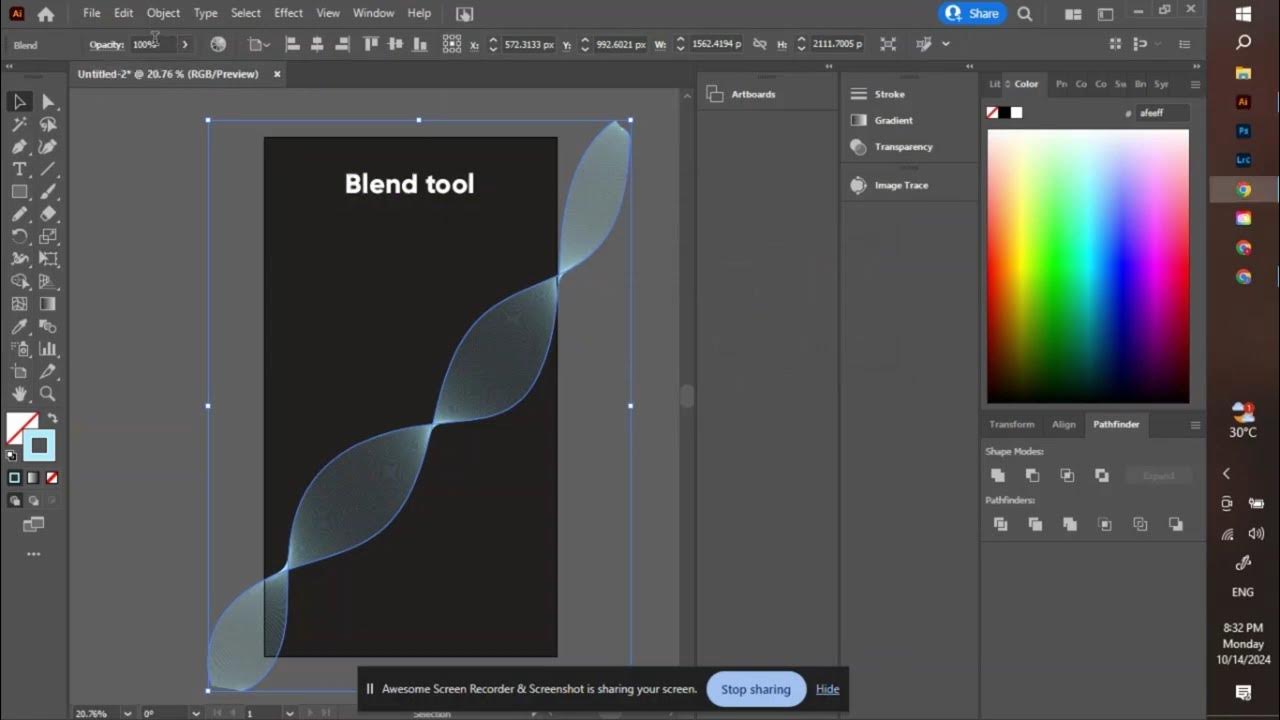 How we Create Abstract Line Background Adobe Illustrator Tutorial Blend tool - YouTube