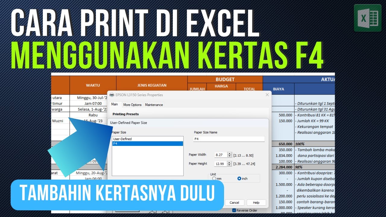 Cara Print di Excel Menggunakan Kertas F4 Full Page, Rapi, Tidak ...