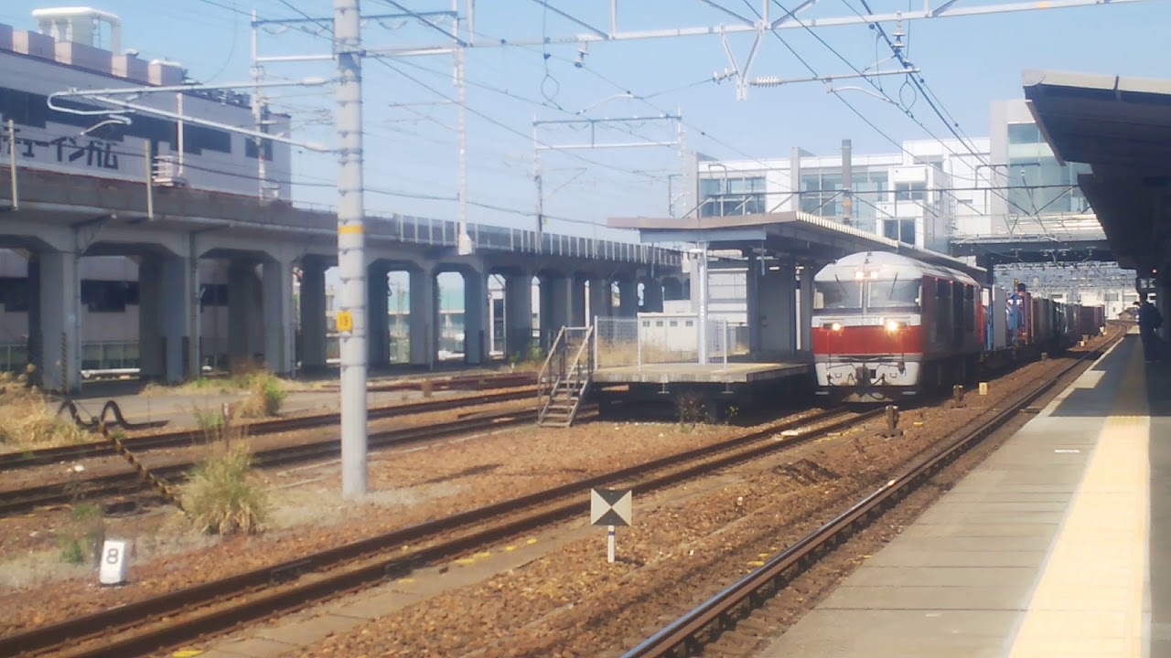2019.4.20貨物列車2089レDF200-216号機(愛)牽引 枇杷島駅通過 - YouTube