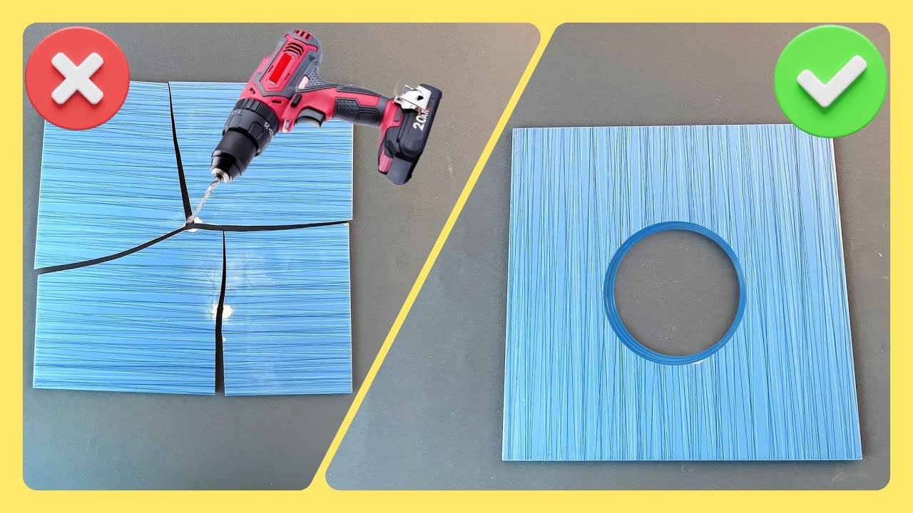 Genius ideas 💡How To Cut A Floor Tile Circle How To Drill Into A Tile ...