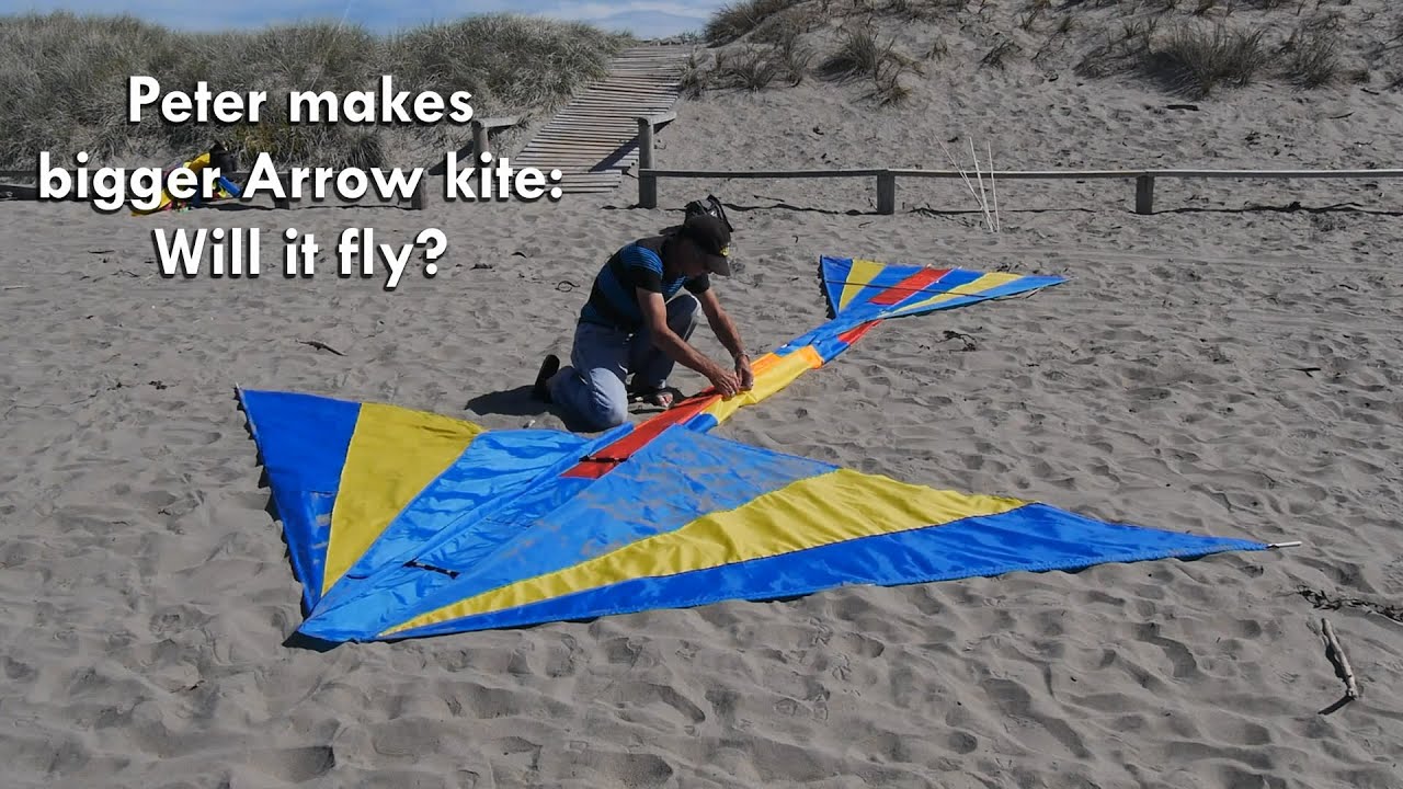 Peter's bigger Arrow kite - will it fly? - YouTube