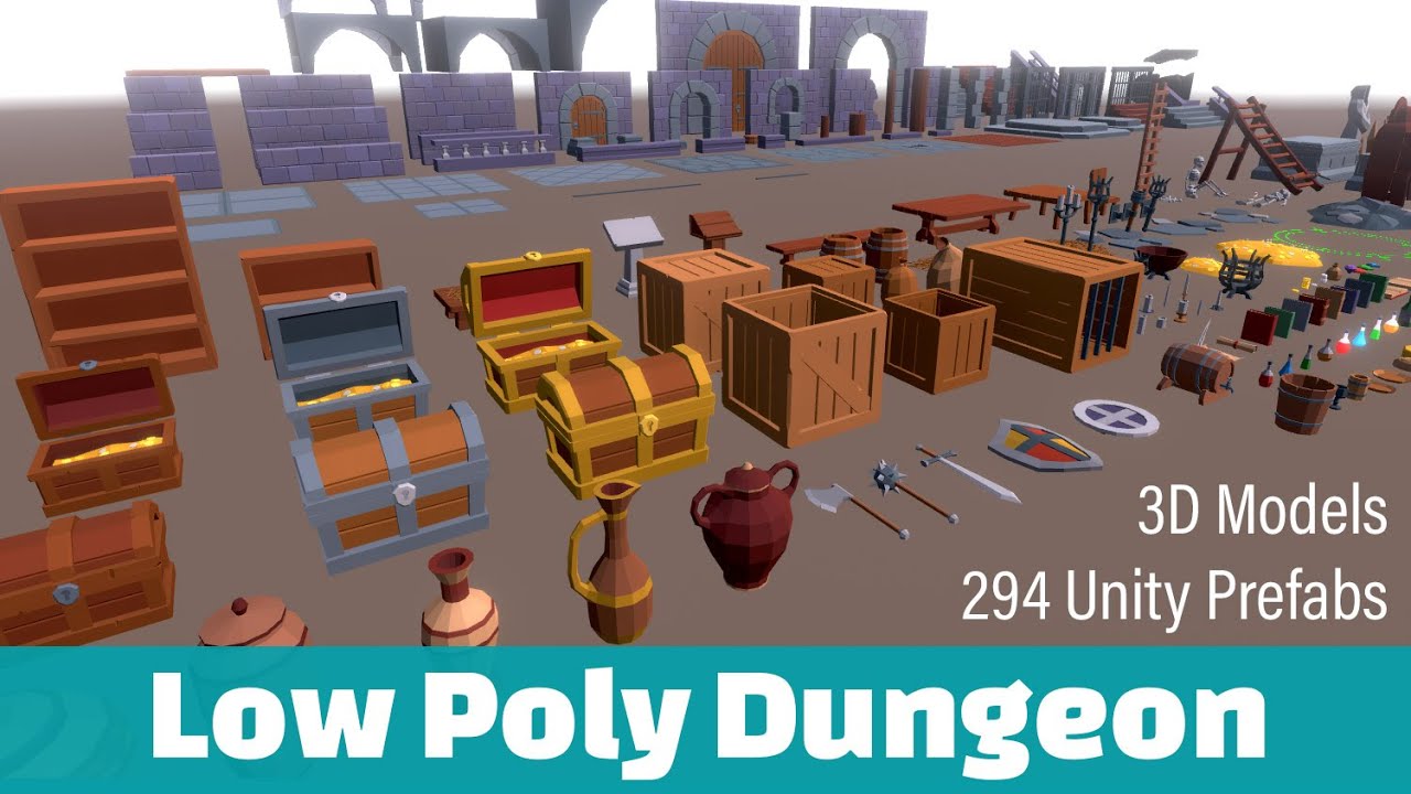 Low Poly Dungeon - Asset Showcase - YouTube