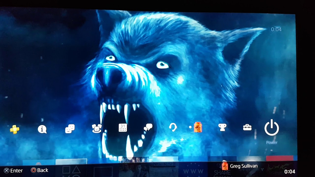 Blizzard Wolf Dynamic Theme Ps4 Design no Preview in the Playstation ...