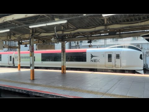 6本目のNEXリニューアル出場！【E259系Ne003編成 OM出場回送（塗装変更）】E259系ｸﾗNe003編成（新塗装）が横浜駅9番線を通過するシーン（回8843M）2023.7.18 ...