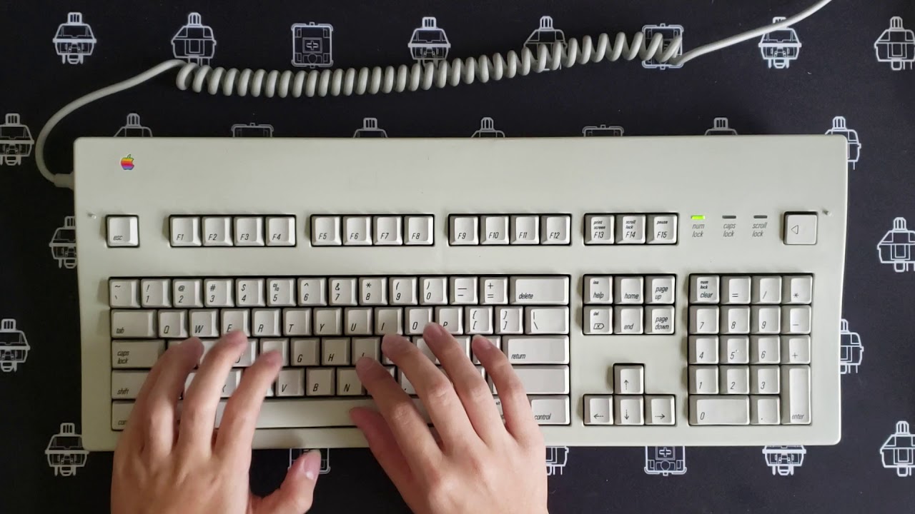Apple AEKII Keyboard Typing Demo - YouTube
