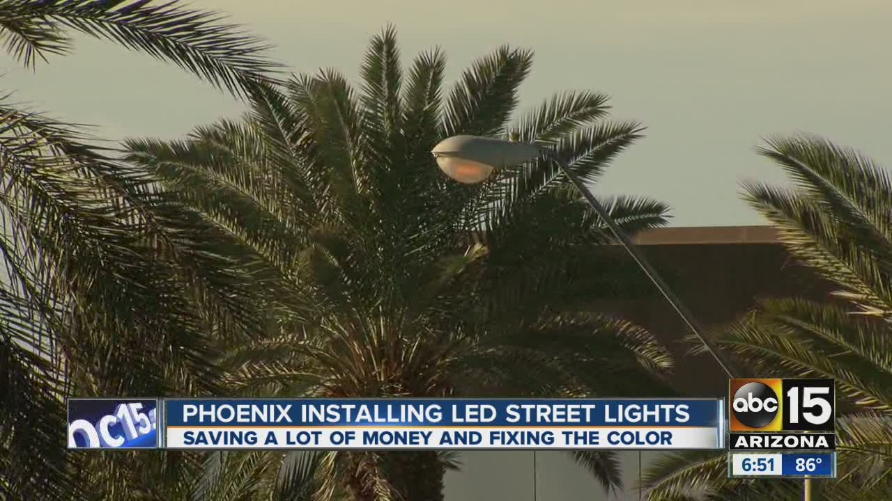 Phoenix street lights going LED - YouTube