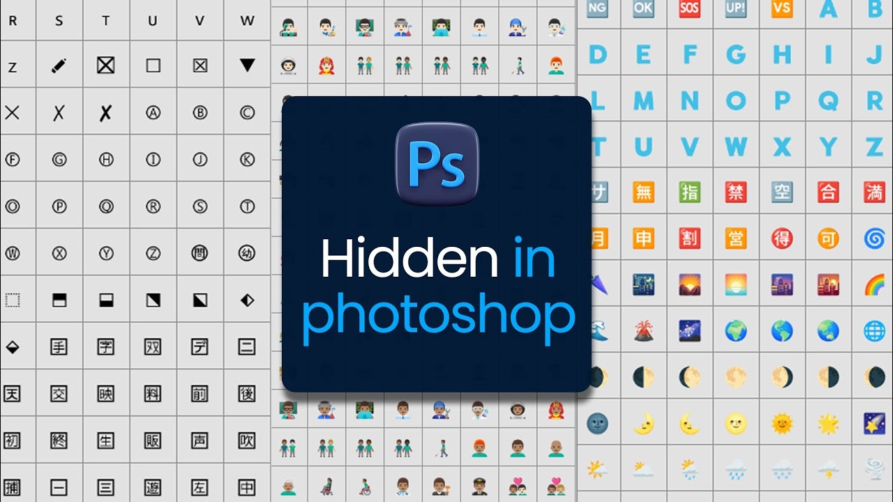 Glyphs In Photoshop #photoshop #glyph #symbols - YouTube