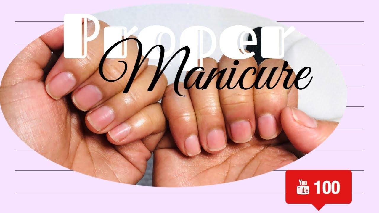 How to do a proper manicure tutorial((happy nails🥰 - YouTube