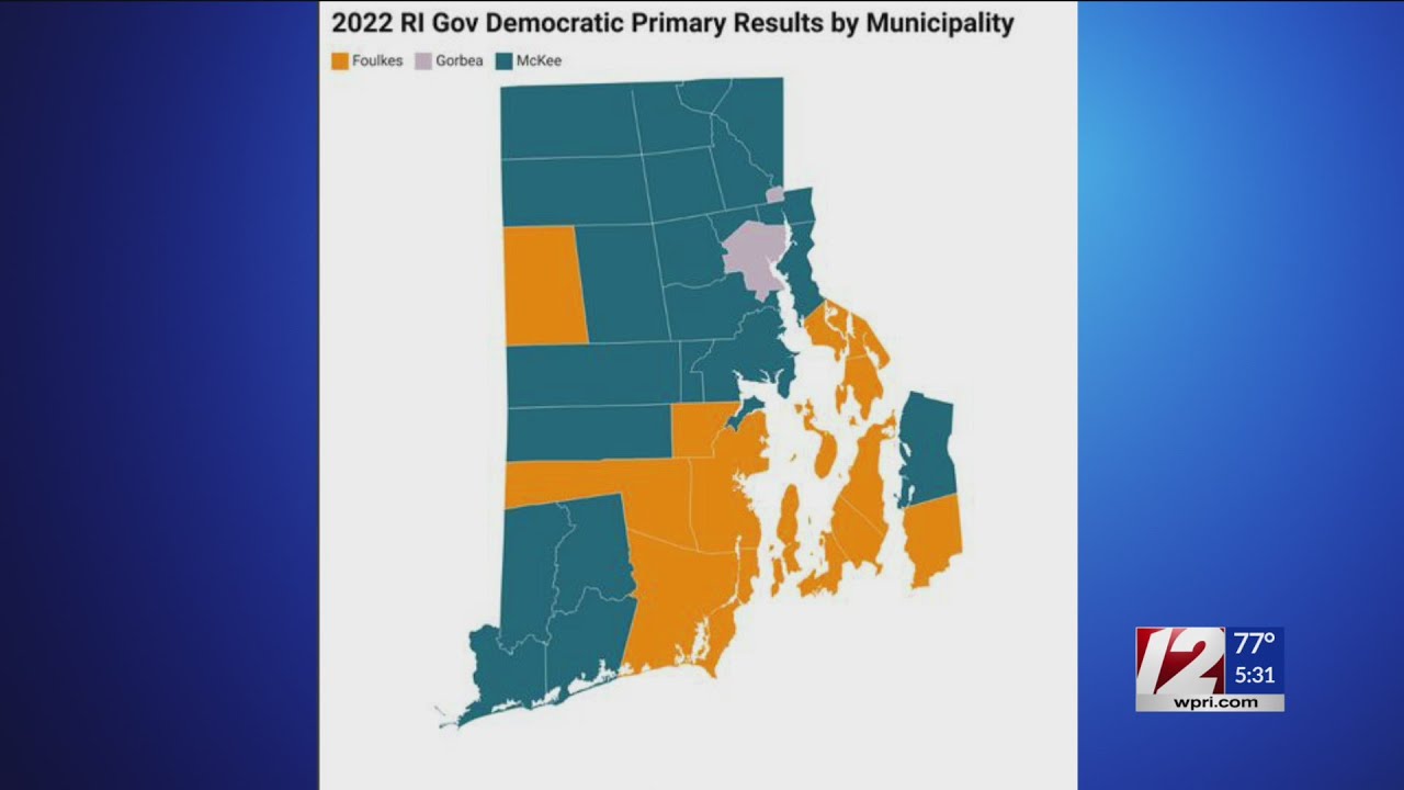 How every city and town voted in RI Dem primary for governor - YouTube