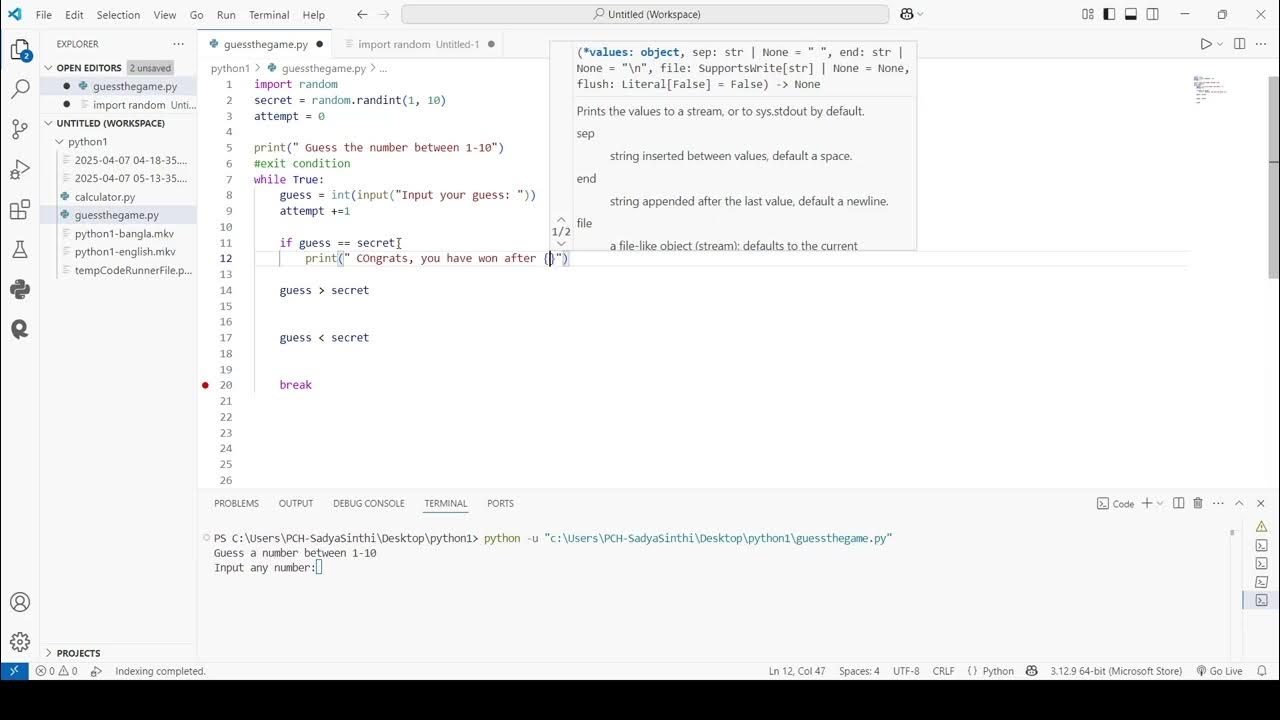 Learn Game Development with Python! 🐍 | Guess the Number Game (Python Project #2) - YouTube