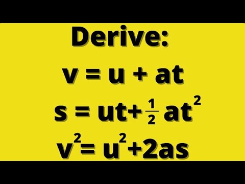 Motion | derive the Equations of Motion | Kinematics | Classical ...